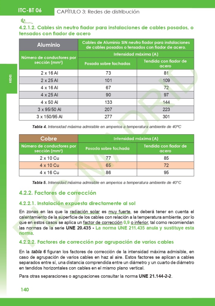 ITC-BT-06 – Redes aéreas para distribución en baja tensión - PLC Madrid
