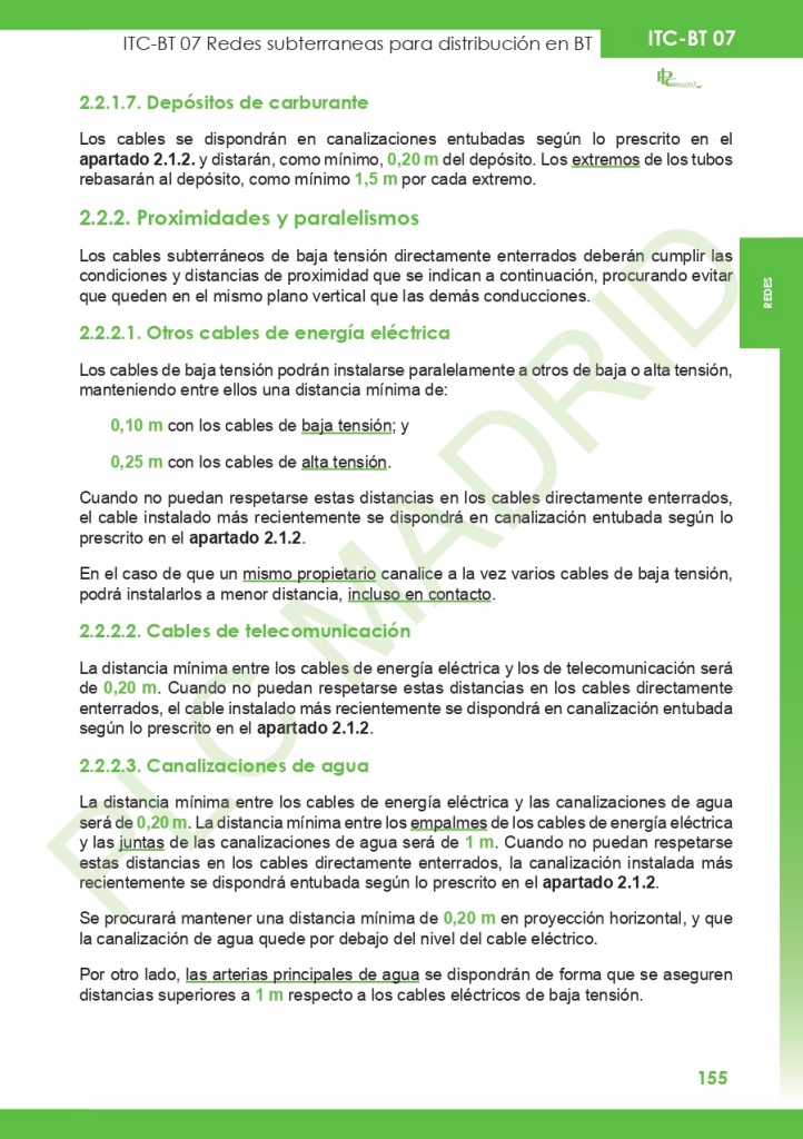 ITC-BT-07 – Redes subterráneas para distribución en baja tensión - PLC Madrid