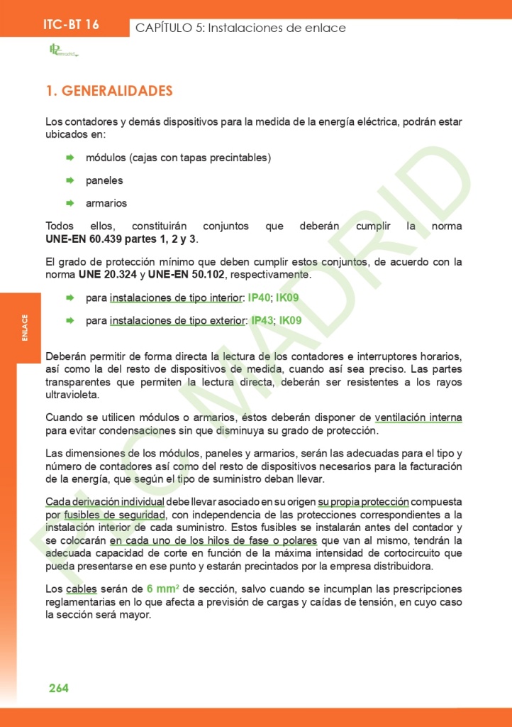 ITC-BT-16 – Contadores: ubicación y sistemas de instalación - PLC Madrid
