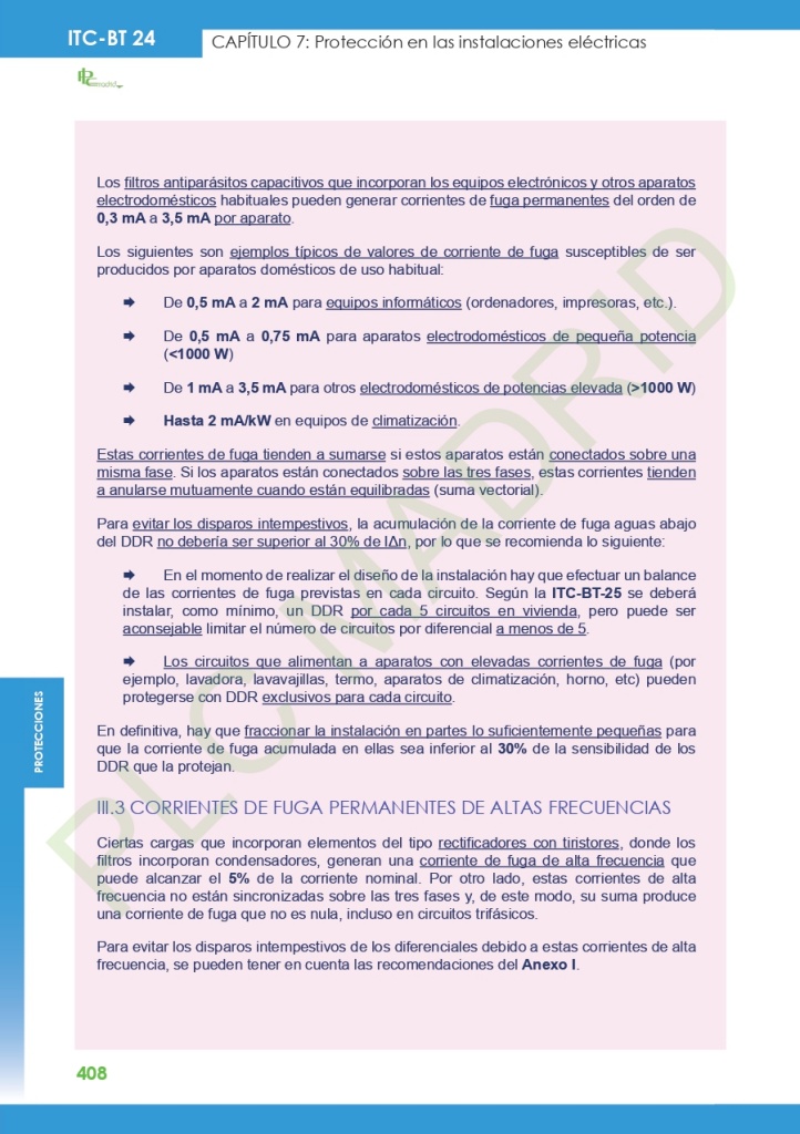 ITC-BT-24 – Protección contra los contactos directos e indirectos - PLC Madrid