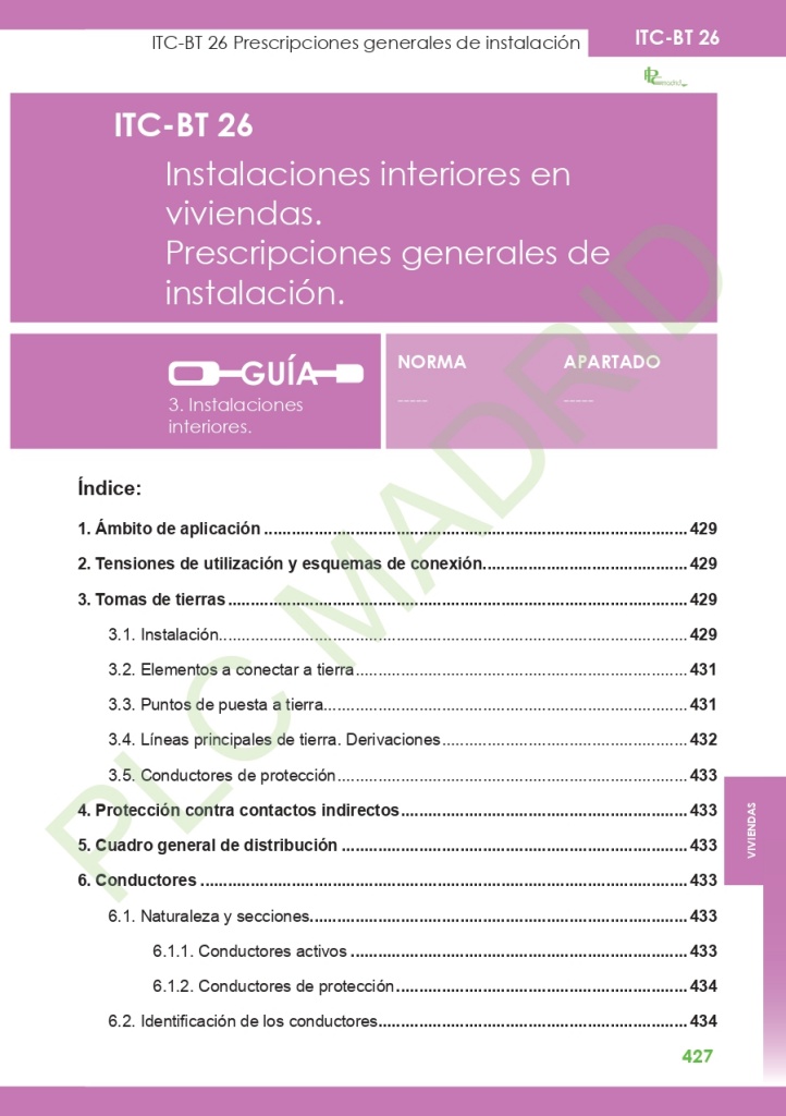 ITC-BT-26 – Viviendas. Prescripciones generales de instalación - PLC Madrid