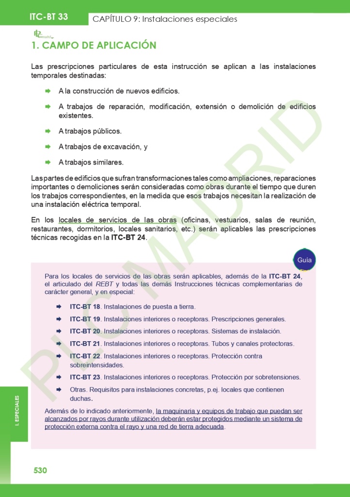 ITC-BT-33 – Instalaciones provisionales y temporales de obra - PLC Madrid