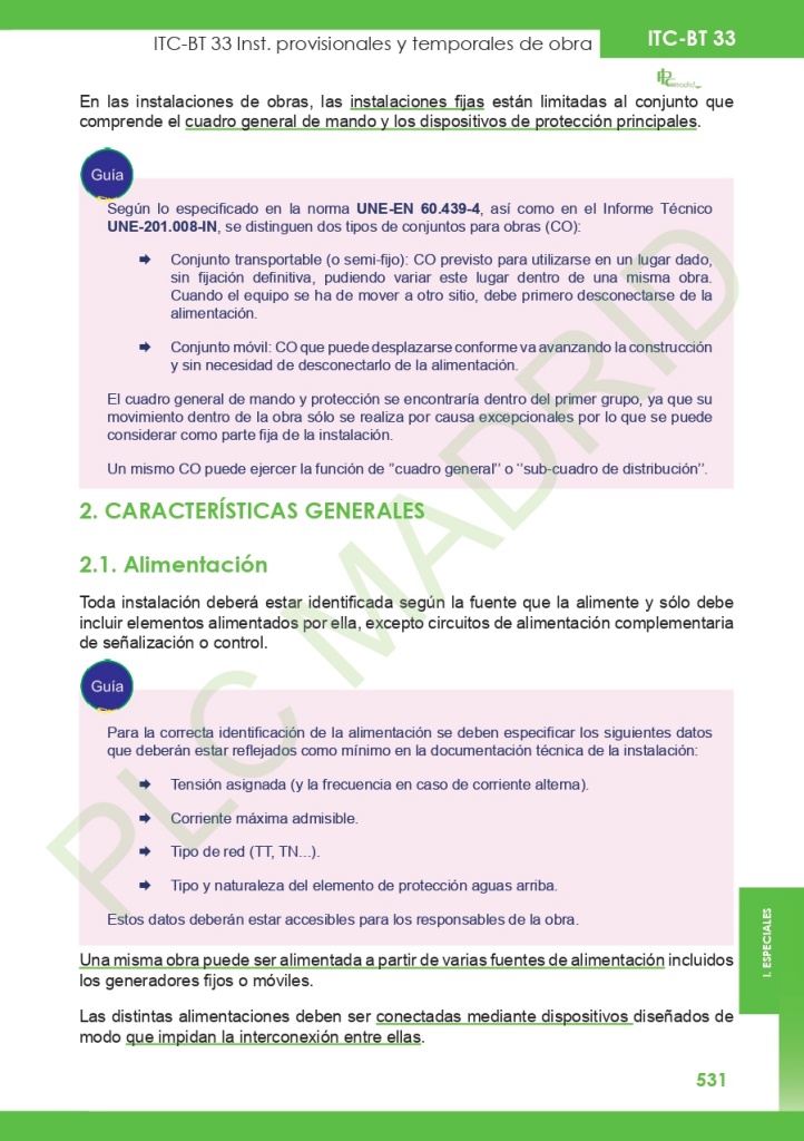 ITC-BT-33 – Instalaciones provisionales y temporales de obra - PLC Madrid