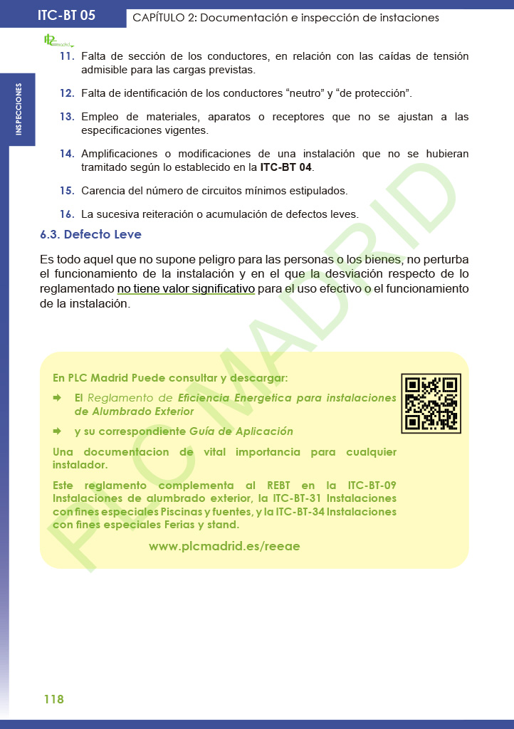 ITC-BT-05 – Verificaciones e inspecciones - PLC Madrid