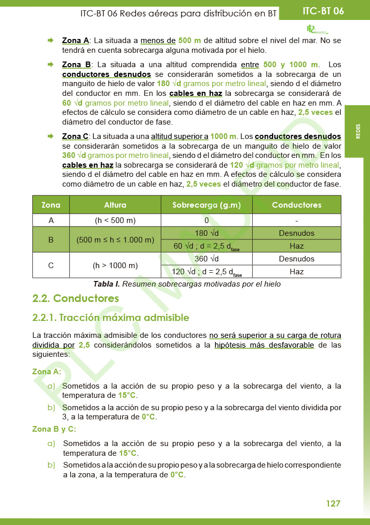 ITC-BT-06 – Redes aéreas para distribución en baja tensión - PLC Madrid