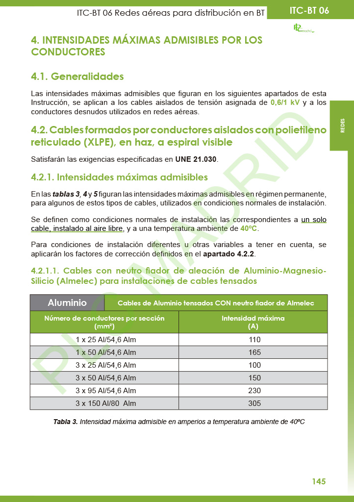 ITC-BT-06 – Redes aéreas para distribución en baja tensión - PLC Madrid