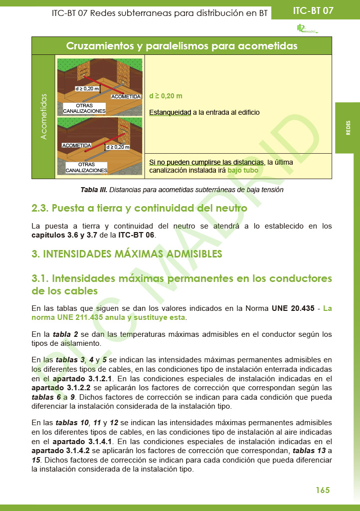 ITC-BT-07 – Redes subterráneas para distribución en baja tensión - PLC Madrid
