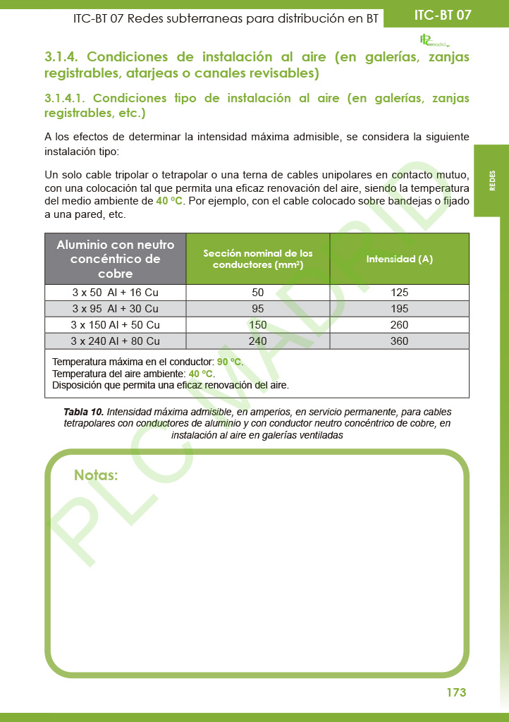 ITC-BT-07 – Redes subterráneas para distribución en baja tensión - PLC Madrid