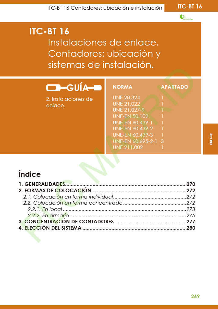 ITC-BT-16 – Contadores: ubicación y sistemas de instalación - PLC Madrid