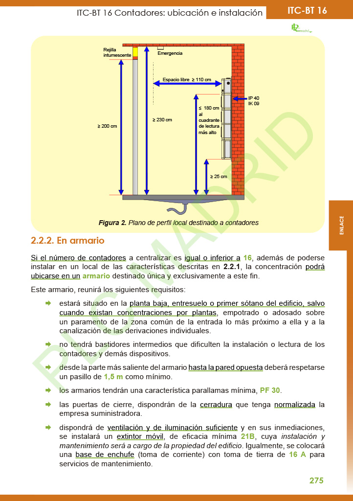 ITC-BT-16 – Contadores: ubicación y sistemas de instalación - PLC Madrid