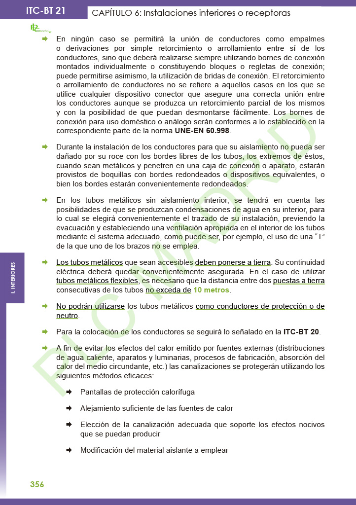 ITC-BT-21 – Tubos y canales protectoras - PLC Madrid