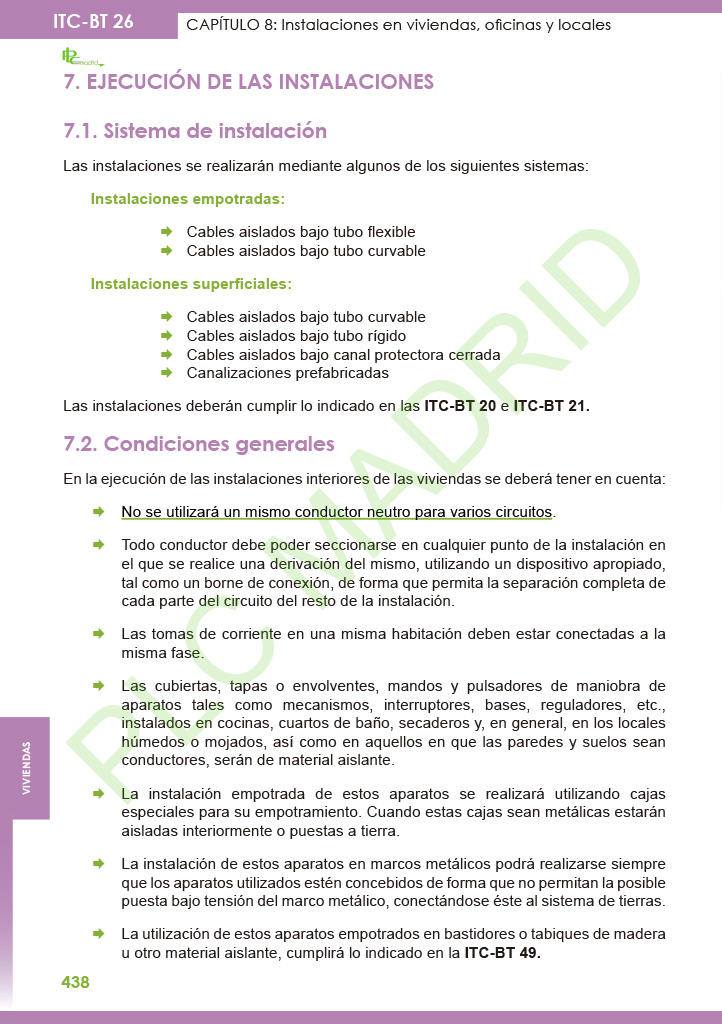 ITC-BT-26 – Viviendas. Prescripciones generales de instalación - PLC Madrid